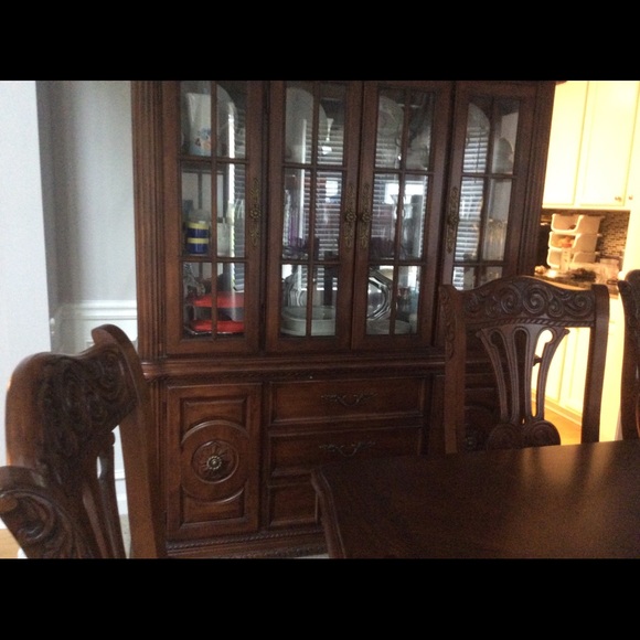 havertys | Dining | 7 Piece Formal Cherry Wood Dining Table Set | Poshmark